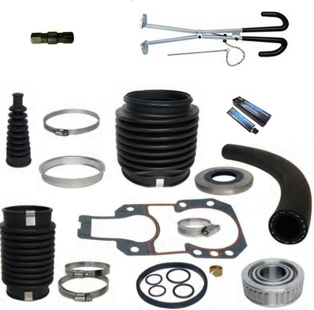 GLM Mercruiser Alpha One Gen 2 Bundle with Bellows Kit, Adhesive, Hinge ...