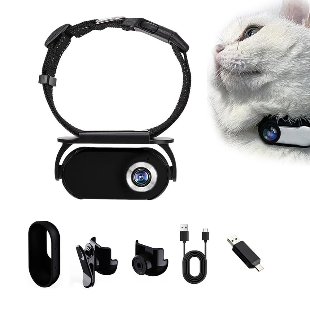EIRZNGXQ Cat Tracker Gps Collar For Small Cats, Camera Collar With 32Gb ...