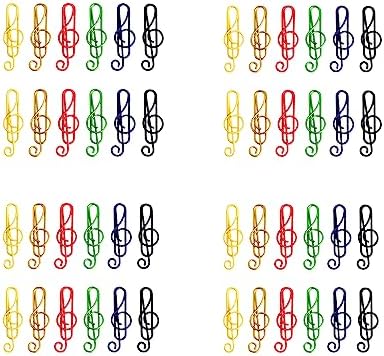 Amazon.com : 100 Pieces Music Paper Clips 6 Colors, Music Bookmark ...