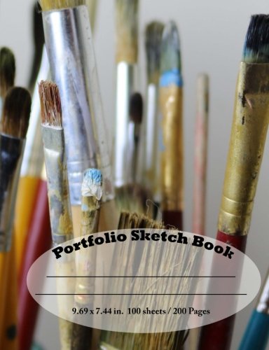 Paint Brushes Artwork Art Portfolio / Sketch Book 100 sheets / 200 ...