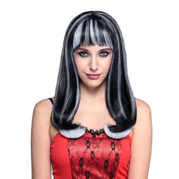 Amazon.com: Gothic Wig in Black/White. Standard Wig Cap