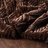 BATTILO HOME Faux Fur Throw Blanket Chocolate Brown Pillow Cover Set ...