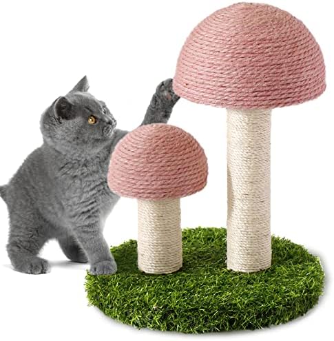 Lihaobm Cat Scratching Post - Mushroom Cat Scratcher Featuring with ...