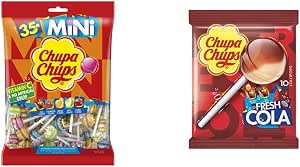 Chupa Chups Mini Lollipop Bag 35pcs & Lollipop Bag Fresh Cola 10pcs ...