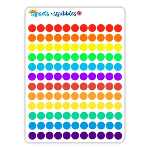 Amazon.com: Sunsets and Scribbles Translucent Dots, Planner Dots ...