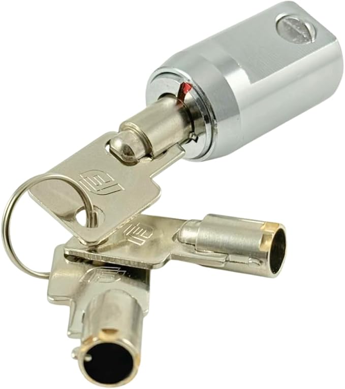 Amazon.com: FINEFIX Self-Locking Brass Cylinder Lock with Tubular Keys ...