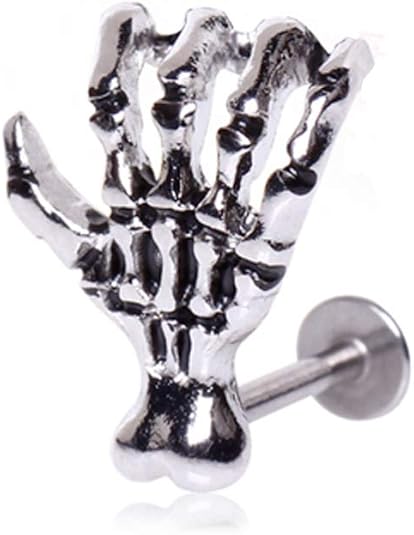 Amazon.com: Amelia Fashion 16 Gauge Zombie Claw Labret Stud 316L ...