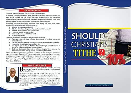 Should Christians Tithe? (My Epistle Book 1) eBook : Ofem Esq, James ...