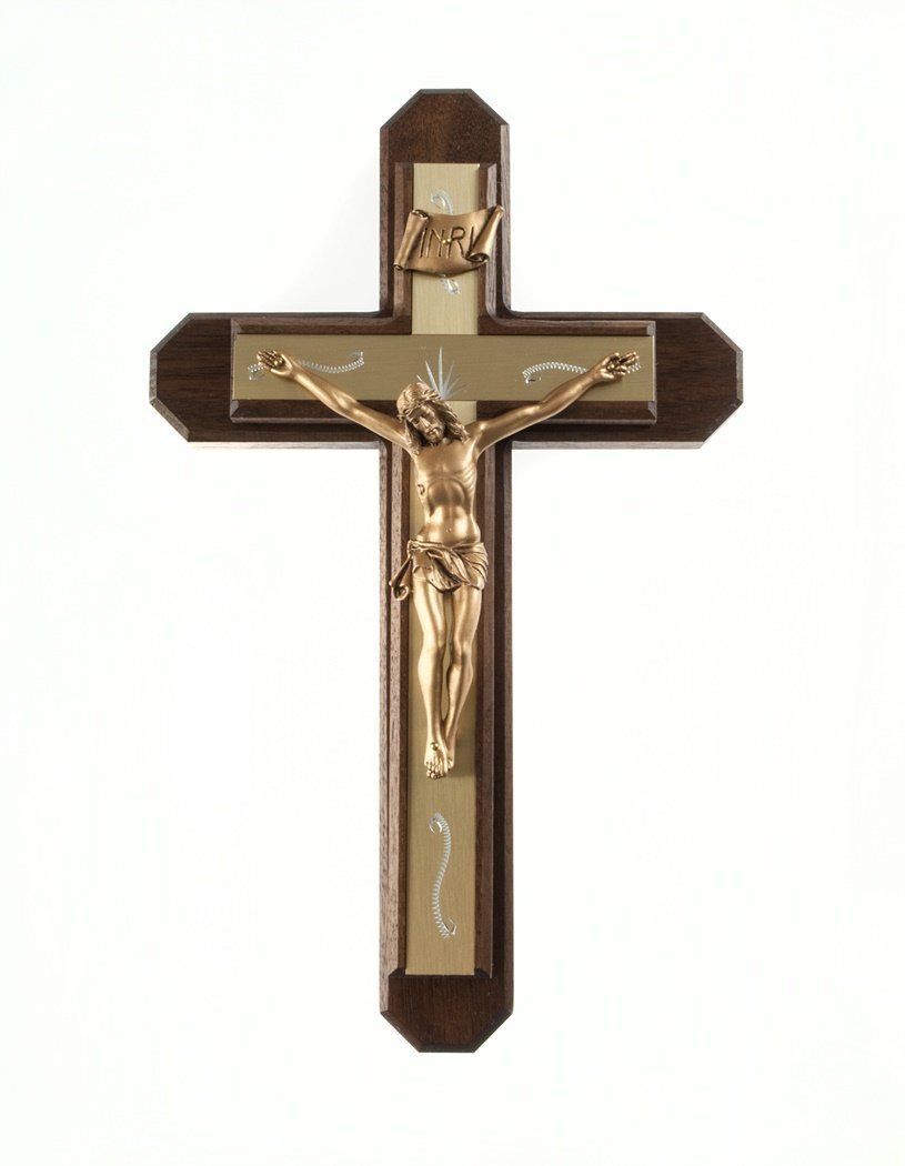 Amazon.com: Pastoral Sick Call Set Walnut Wood with Gold Tone Metallic ...
