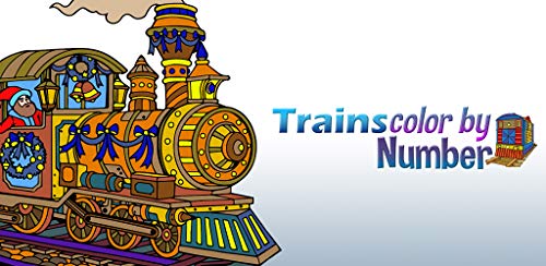 Trains Paint by Number - Vehicles Color + Glitter + Crayon + Oil Paint ...