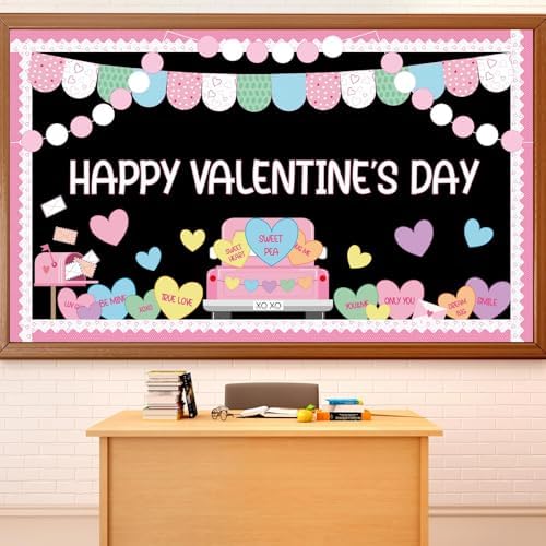 Amazon.com : Valentine's Day Bulletin Board Set Classroom Decorations ...