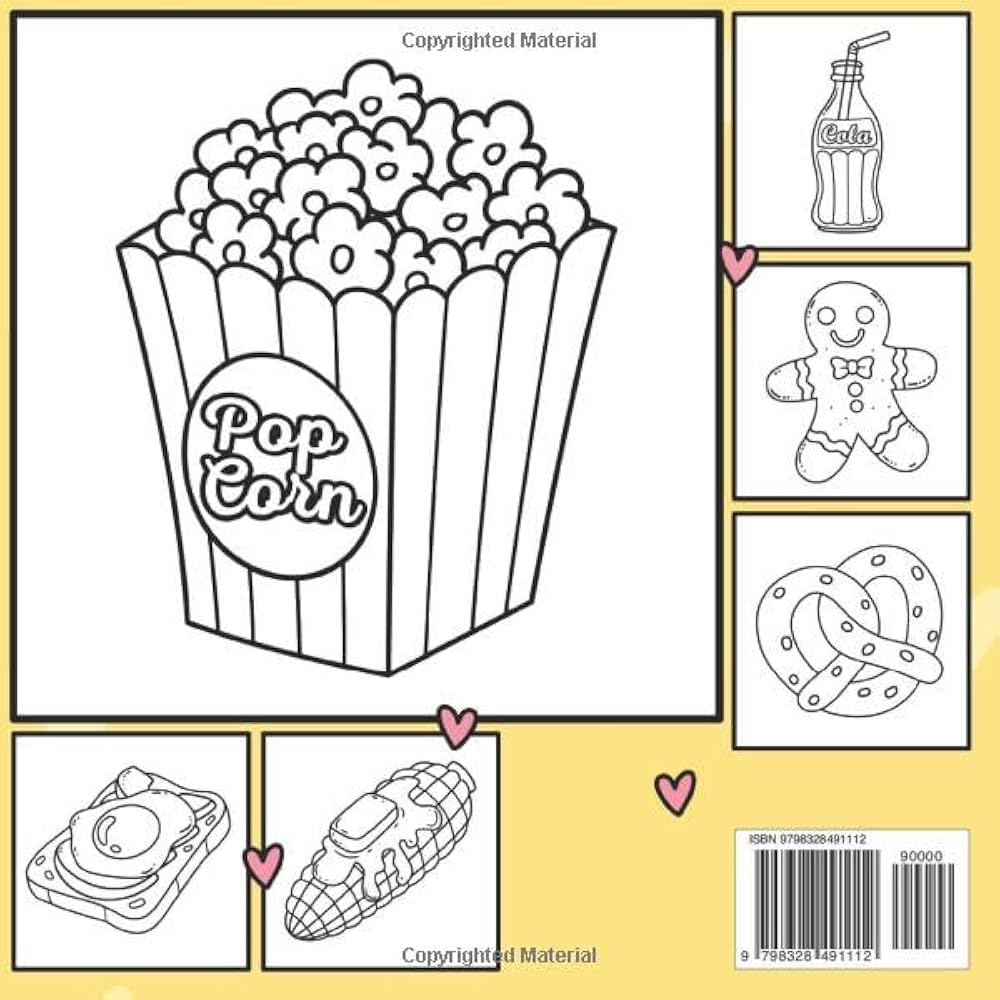 poppy corn coloring pages