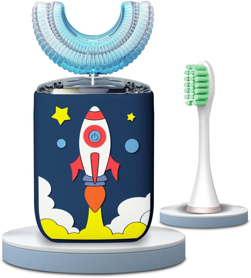 Amazon.com: Kids U Shape Electric Toothbrushes Ultrasonic Whole Mouth ...