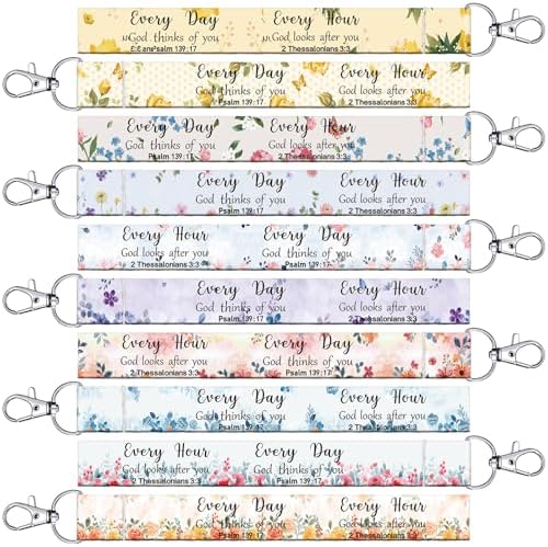 Equsion 100 Pcs Christian Bible Keychain Gifts Bulk for Women Butterfly ...