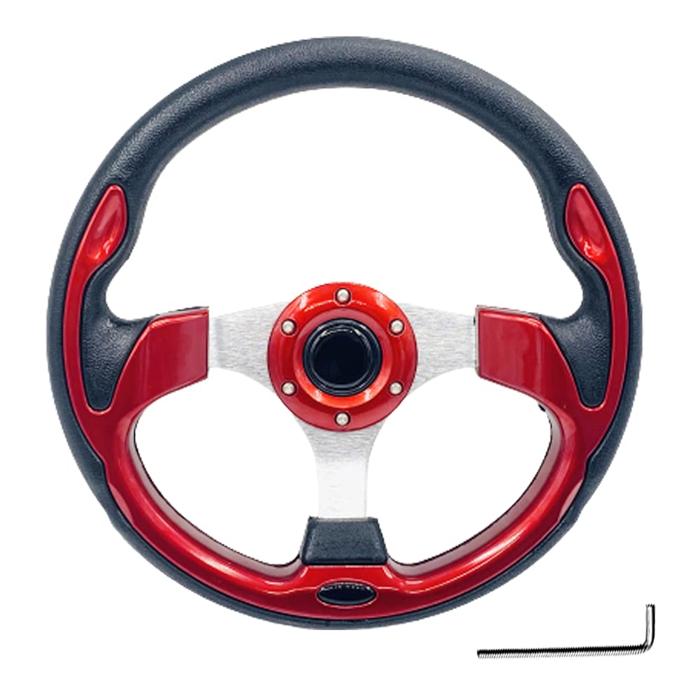 Snapklik.com : Universal 12.5”Red Golf Cart Steering Wheel For Golf ...