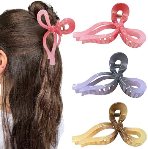 Amazon.com: Bmobuo Women's Bows Large 5.1 Inch Claw Clips for Thick ...
