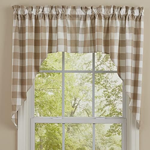 Amazon.com: Park Designs Garnet Buffalo Check Swags 36" L : Home & Kitchen