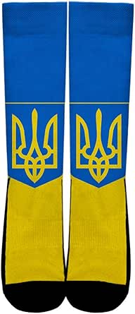 Amazon.com: CHINEIN Casual Crew Sock High Ankle Unisex Ukraine Flag ...