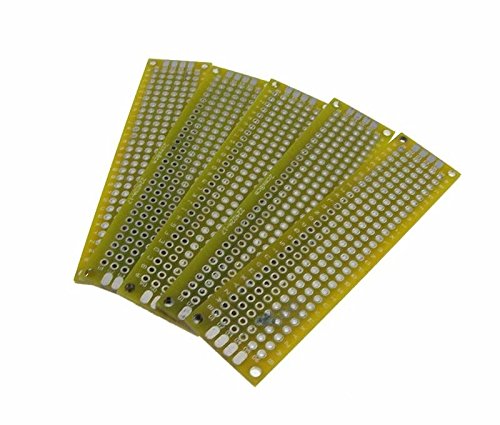 2x8CM Double Side Prototype Board Perforated Through Hole 0.1" Yellow ...