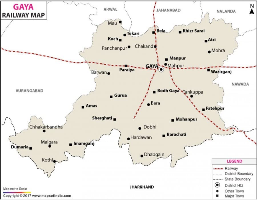 Gaya Railway Map (48 Width) : Amazon.in: Toys & Games