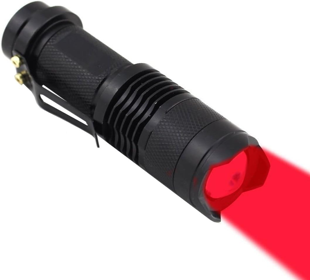 STR-High Power Red LED Flashlight - Powerful Single Mode Red Light ...