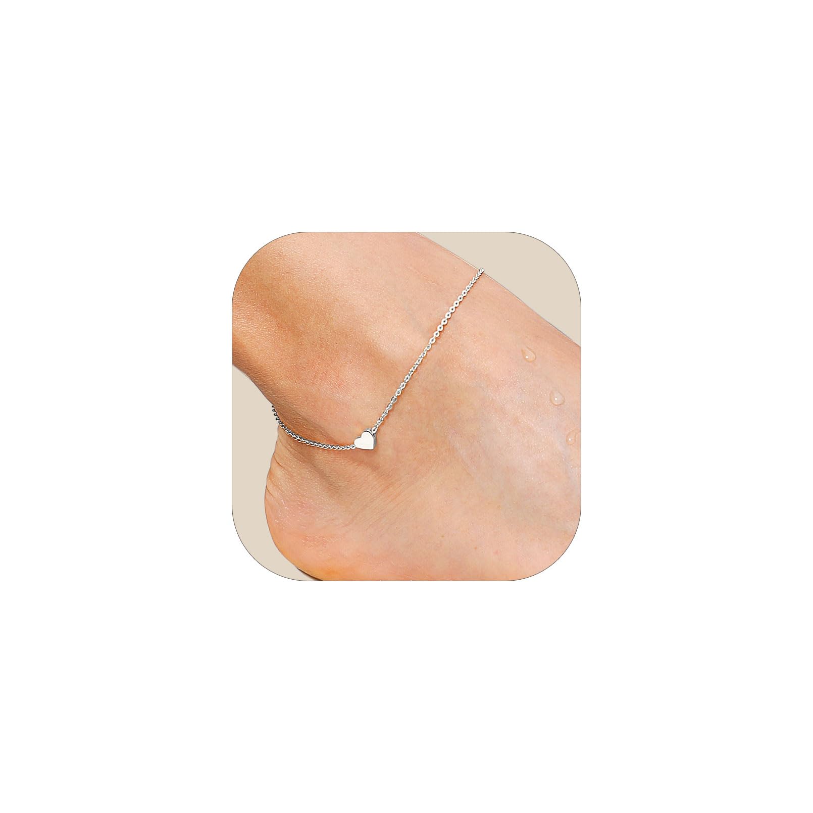 Amazon.com: Sterling Silver Anklet Chain Silver Anklets Ladies Leg ...