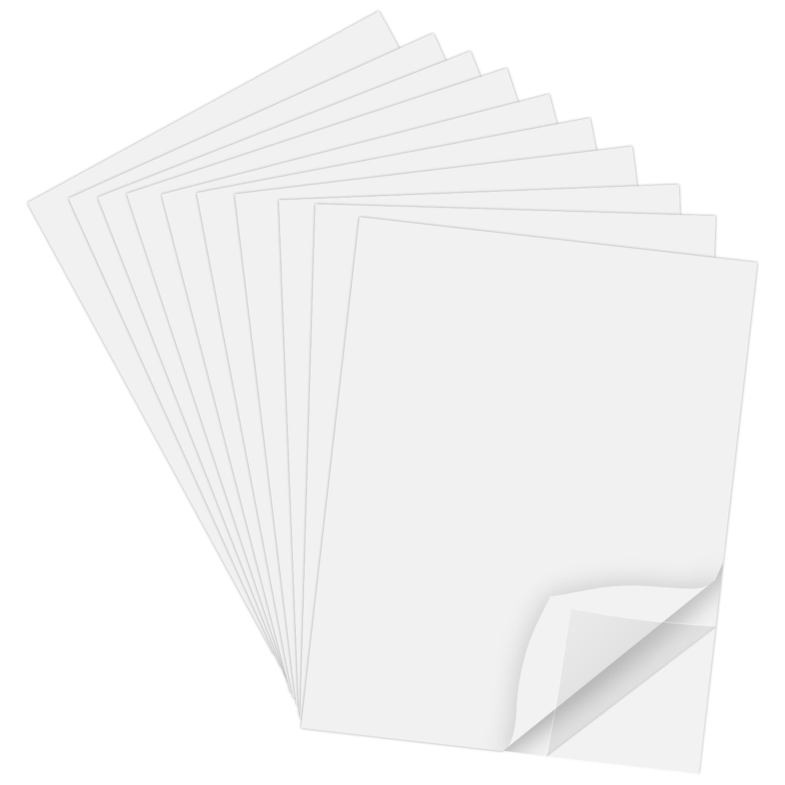 Briartw,Clear Double Sided Adhesive Sheets for Crafts,10 Sheets 8.5x11 ...
