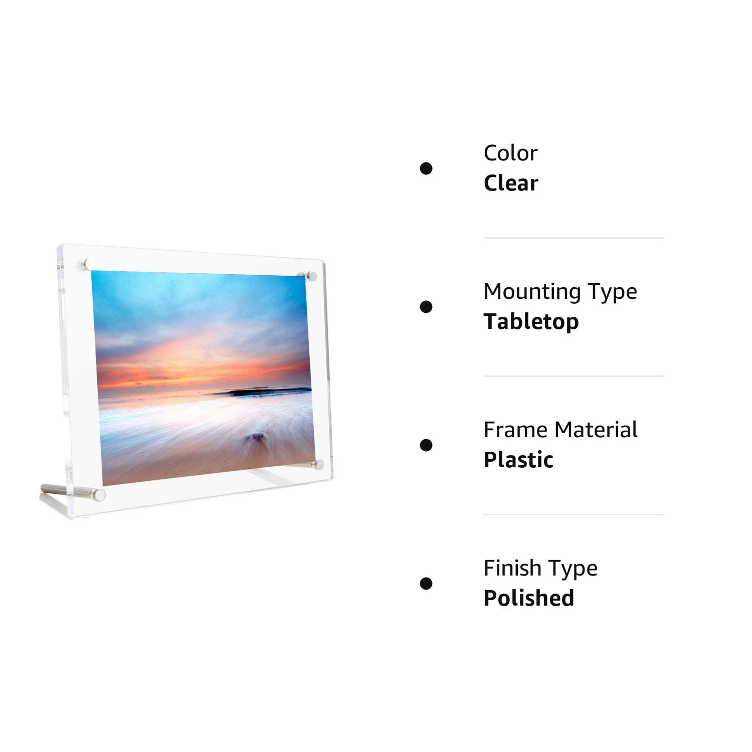 B&NN Acrylic Picture Frame Floating Look?3MM + 3MM Thickness Clear ...