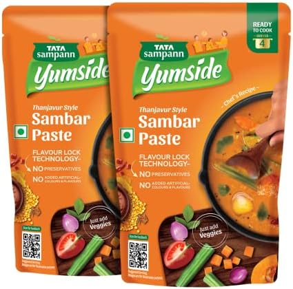 Tata Sampann Yumside Ready to Cook Sambar Paste- Thanjavur Style, 150g ...