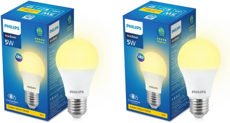 Buy PHILIPS 5-watt LED Bulb | AceSaver LED Bulb | Base: E27 Light Bulb ...