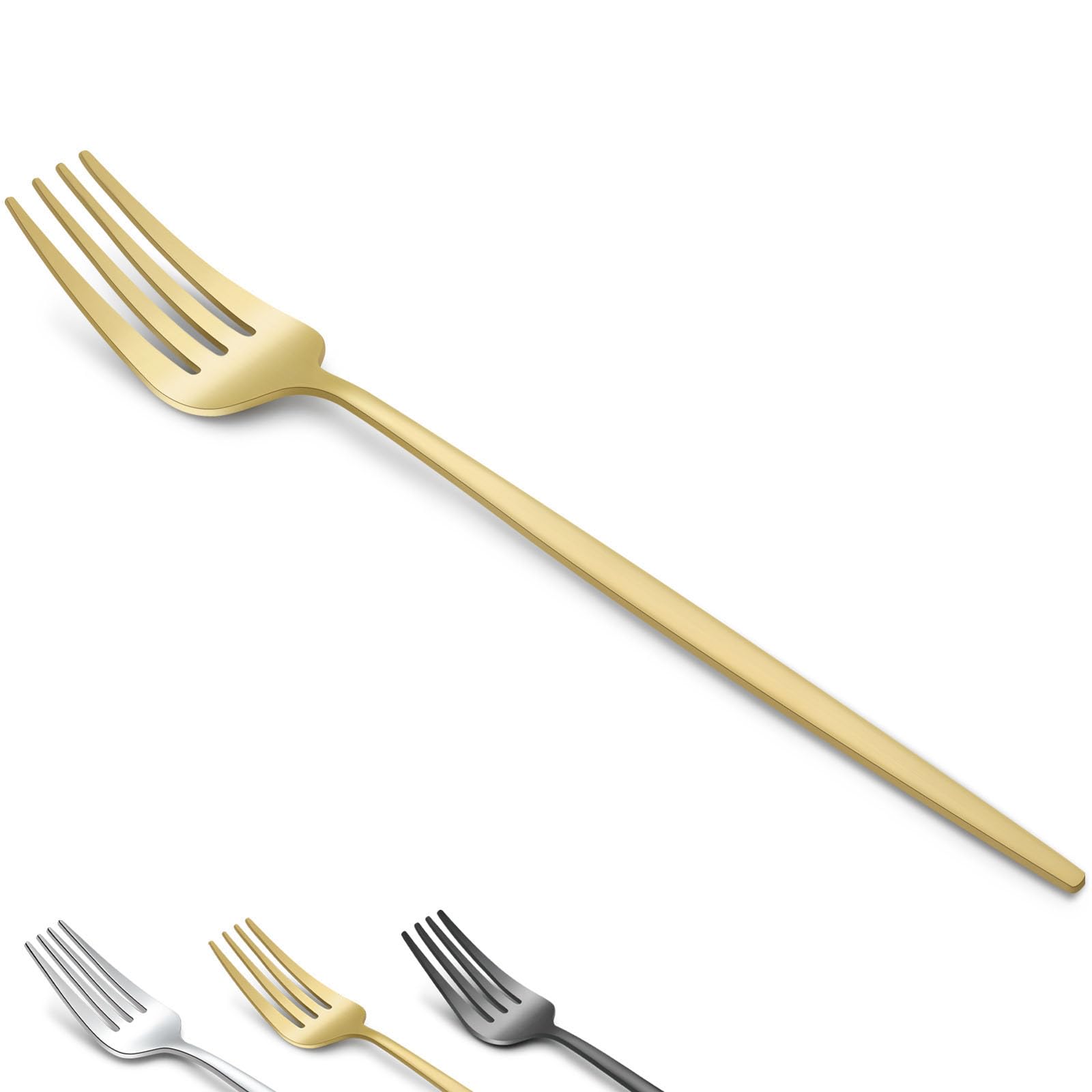 Amazon.com: Pleafind 36-Pcs Matte Gold Dinner Forks, 8.4 Inch Forks ...