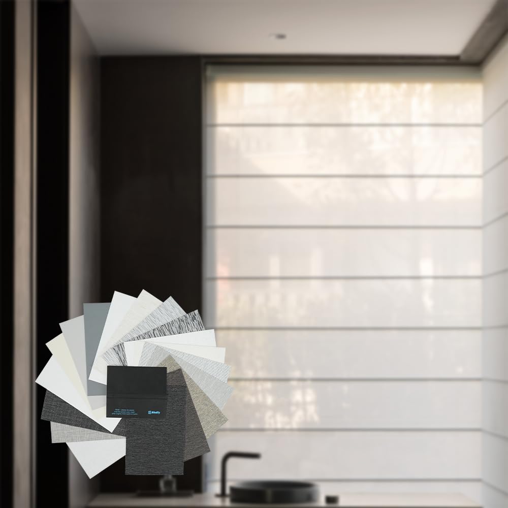 Amazon.com: Blindify Motorized Roman Shades Fabric Sample, Fabric Roman ...