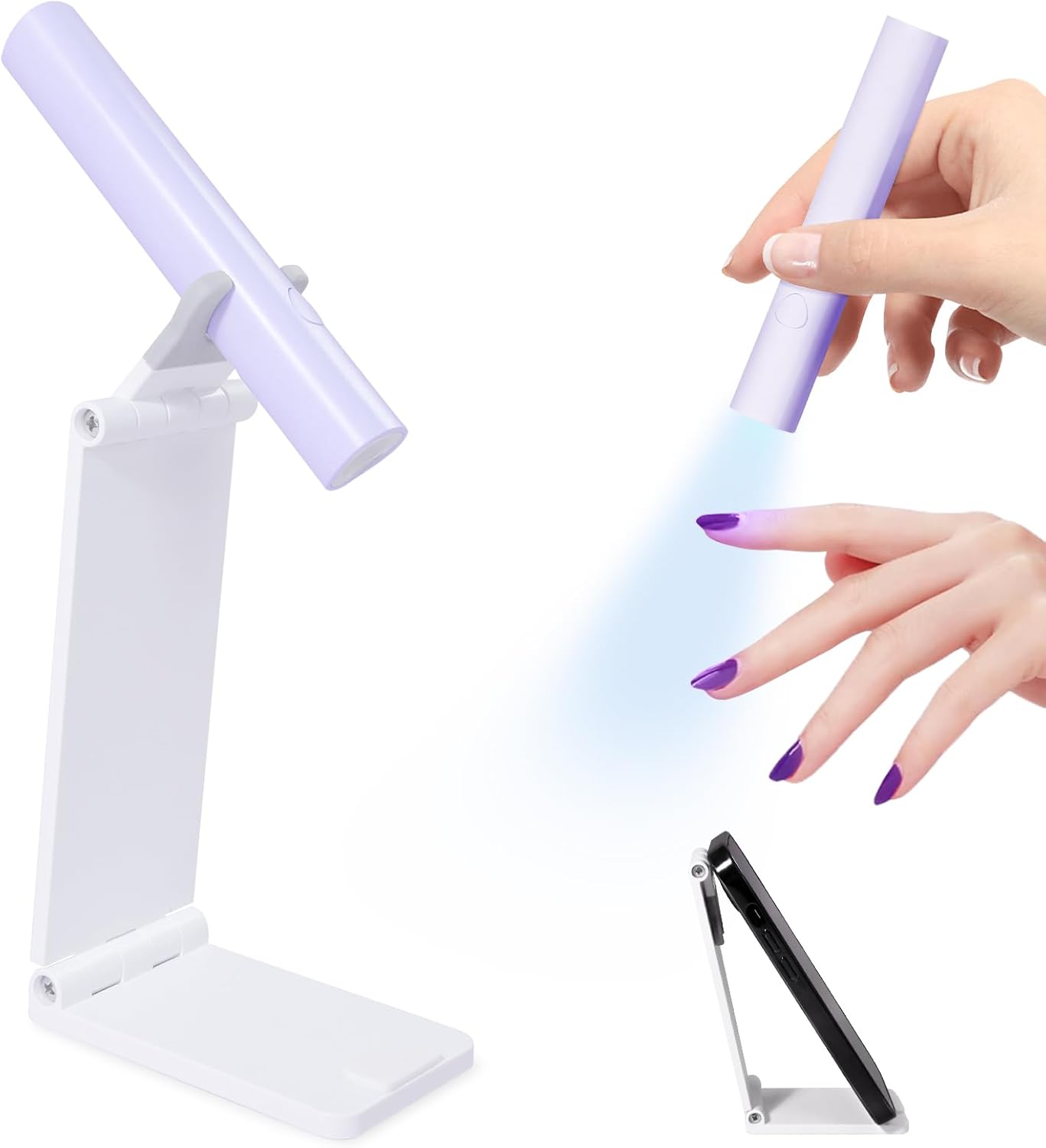 Amazon.com: U-Shinein Mini UV LED Nail Lamp, Handheld Nail Light for ...