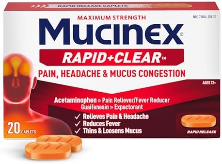 Amazon.com: Mucinex Rapid Clear Maximum Strength Cold Medicine ...