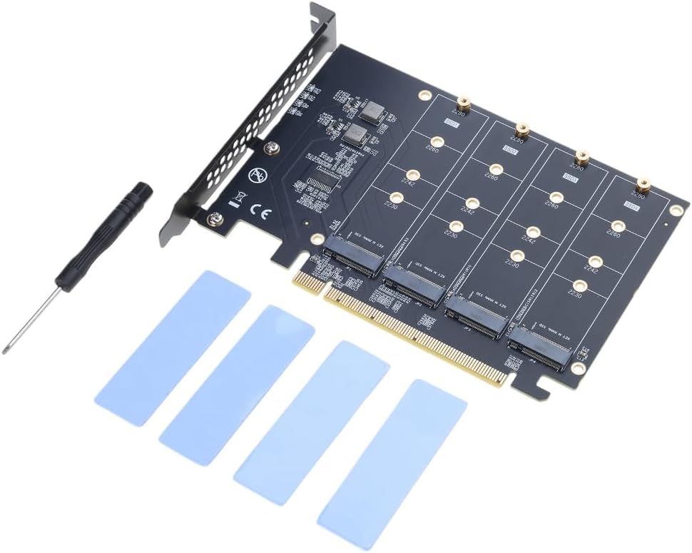 PCIe X16 to 4xNVMe Expansion Card Motherboard, Connect up to 4 High ...