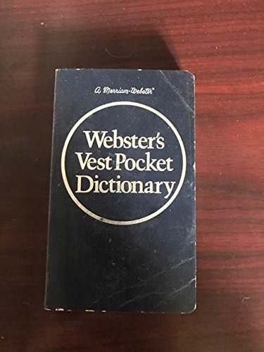Webster's Vest Pocket Dictionary/Prepack of 12: Webster: 9780877791904 ...