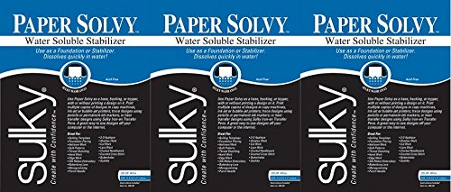 Sulky Paper Solvy Water Soluble Fabric Stabilizer, 8-1/2 by 11-Inch, 12 ...