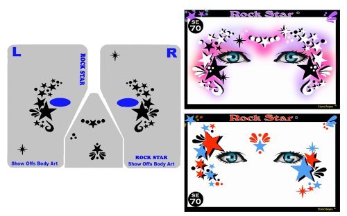 Amazon.com: Face Painting Stencil - StencilEyes Rock Star - Stars ...