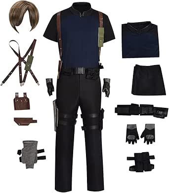 Amazon.com: Liuyumin Resident 4 Cosplay Leon Scott Kennedy Costume Suit ...