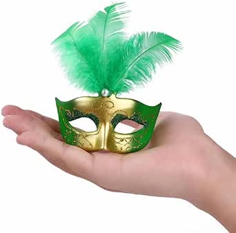 Amazon.com: Zhzrche Mini Masks Mardi Gras small Mask Venetian Mask ...