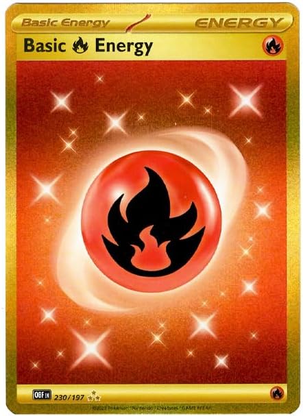 Amazon.com: Pokemon - Fire Energy 230/197 - Obsidian Flames - Hyper ...