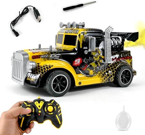 VikriDA 2.4G Remote Control Hornet Spray Light PVC Monster Truck ...