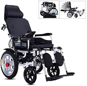 Amazon.com: Fashion Portable Wheelchair Portable Folding Wheelchair Folding Fully Lying ...