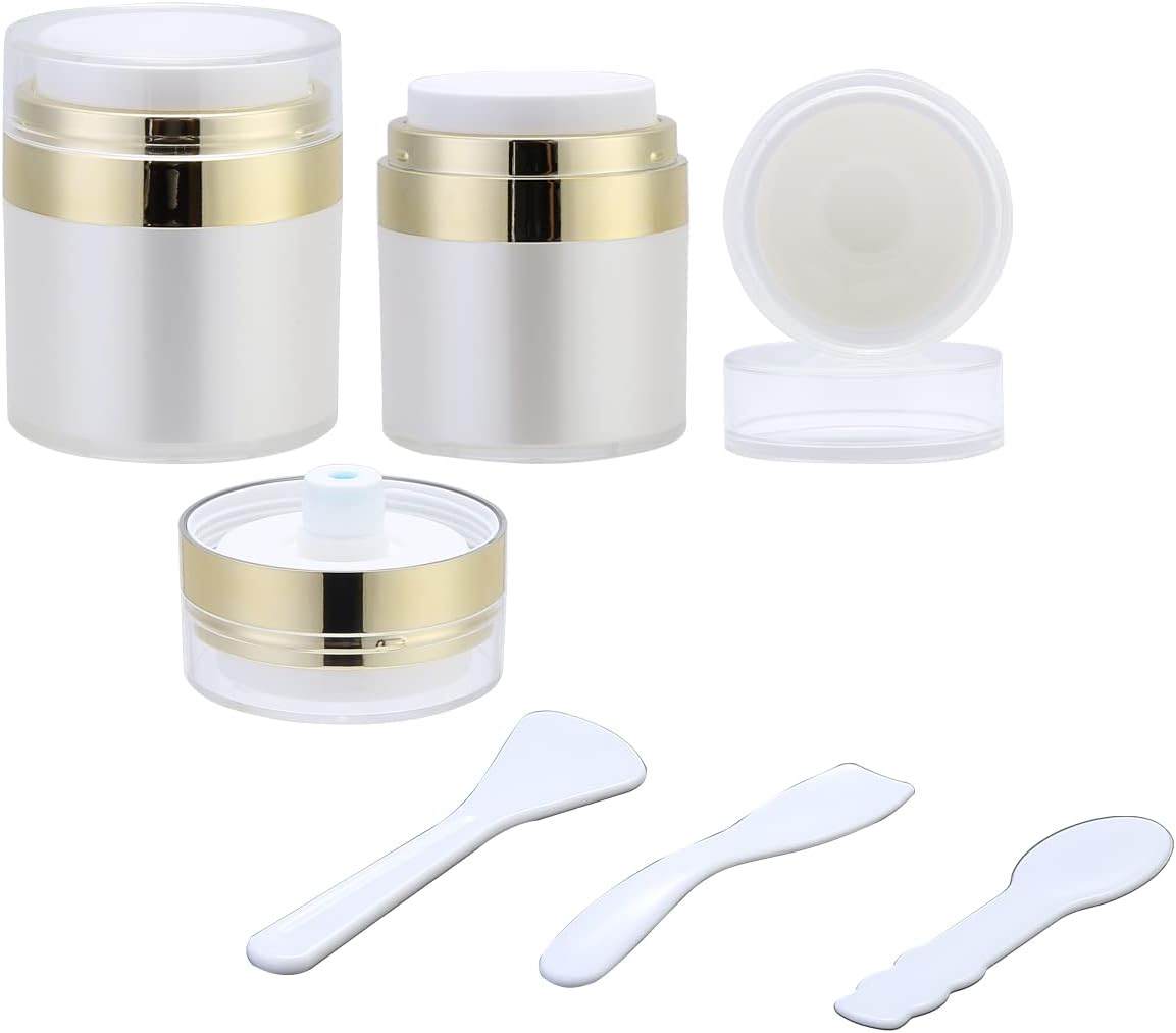 Amazon.com: Cream Jar Vacuum Bottle - 3PCS, Airless Pump Jars ...