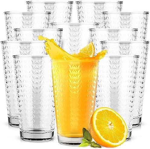 KONZEPT Set di 12 bicchieri d'acqua grandi da 380 ml, Bicchieri alti ...