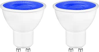 2 Pack Blue GU10 LED 5W Light Bulbs, Equivalent to 50W Halogen Bulb 220 ...