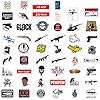 Amazon.com: BulbaCraft 100Pcs Funny Gun Stickers Decals, Firearm ...