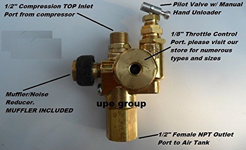 Air Compressor Pilot check valve unloader combination discharge 1/2 ...