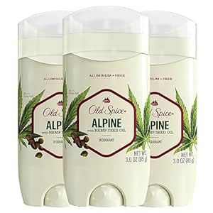 Amazon.com : Old Spice Men's Deodorant Aluminum-Free Alpine with Hemp ...