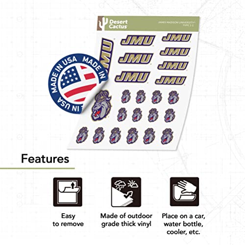 Snapklik.com : James Madison University Sticker Dukes JMU Stickers ...